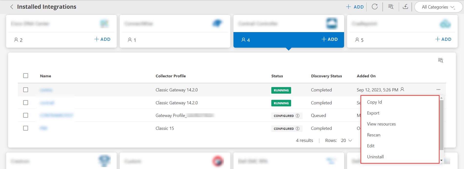 Integrations | OpsRamp Documentation