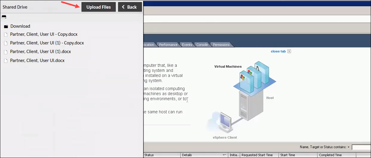 Transferring Data Files In Browser Consoles OpsRamp Documentation