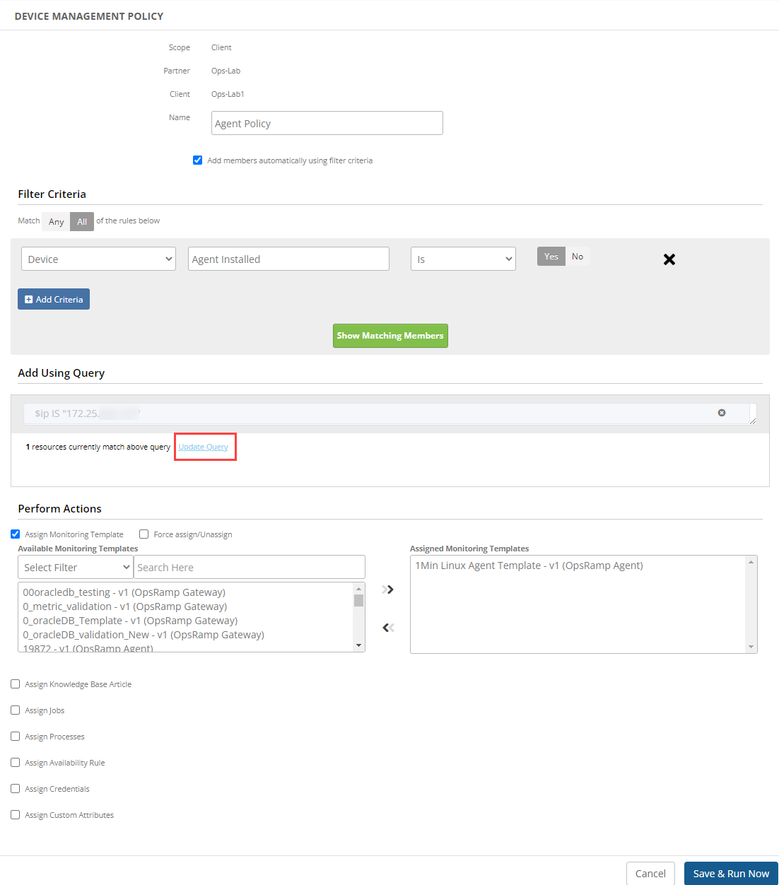 Edit Device Management Policies | OpsRamp Documentation